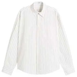 AMI Paris Boxy Long Sleeve Shirt - Blanc/matcha