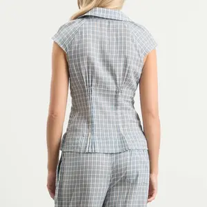 PEACHY DEN Missy Asymmetric Stretch Blouse Exclusive