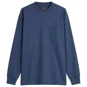 BEAMS Long Sleeve Pocket T-shirt - Navy