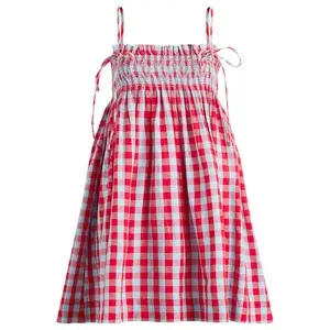 DAMSON MADDER Lilo Mini Dress - Blue/red