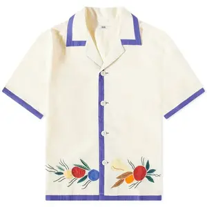BODE Applique Fruit Bunch Vacation Shirt - White Multi