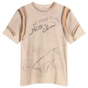 Acne Studios Eram Graphic Trompe L'oeil Printed T-shirt - S/beige