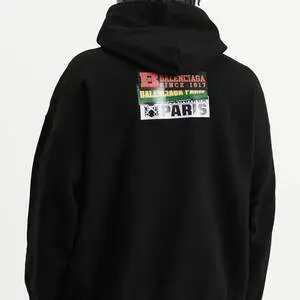 Balenciaga Bumper Sticker Regular Fit Hoodie