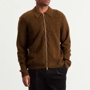 WAX LONDON Friar Zip Knit Jacket