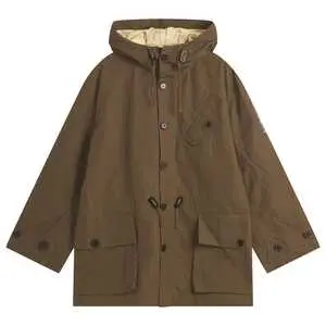 Universal Works British Waxed Cotton Boston Parka Jacket - Brown