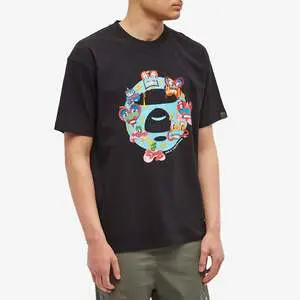AAPE BY *A BATHING APE X Eric Inkala Moon Head T-shirt