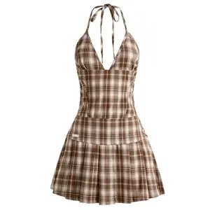 HOUSE OF SUNNY Hoxton Check Mini Dress | Polyester/viscose/elastane | End Clothing - Multicolor