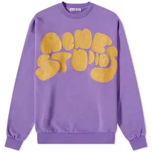Acne Studios Fyre Bubble Logo Crew Sweatshirt - Lilac Purple