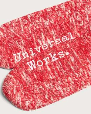 Universal Works Slub Sock - Red