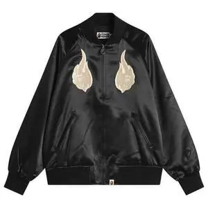 A BATHING APE Skeleton Logo Souvenir Jacket