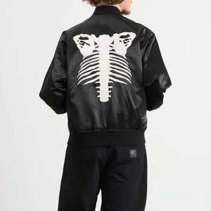 A BATHING APE Skeleton Logo Souvenir Jacket