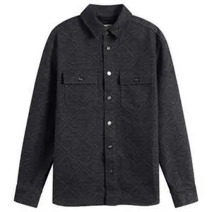 Casablanca Laser Monogram Denim Shirt - Black