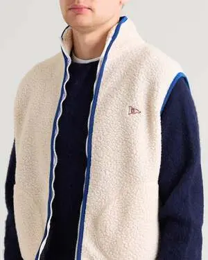 DRAKE'S Boucle Wool Fleece Vest Jacket