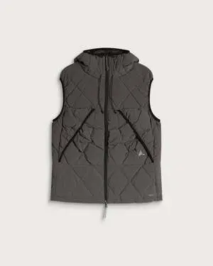 ROA Nuna 800 Fill Power Pinstriped Down Vest Jacket - Graphite