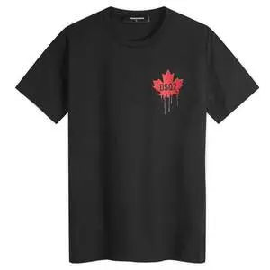 Dsquared2 Maple Leaf Logo T-shirt - Black