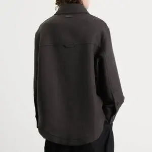 AMI Paris Boiled Wool Gabardine Button-down Jacket