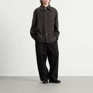 AMI Paris Boiled Wool Gabardine Button-down Jacket
