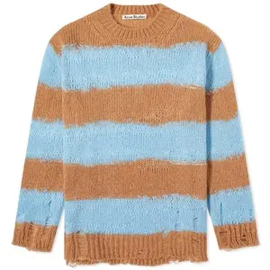 Acne Studios Stripe Crew Knit Sweatshirt