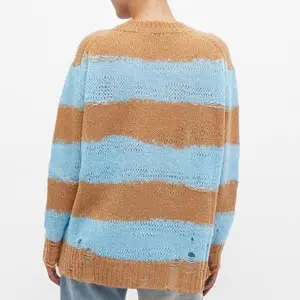 Acne Studios Stripe Crew Knit Sweatshirt