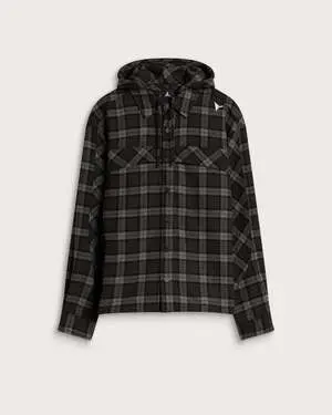 ROA Logger Wool Check Shirt - Anthracite