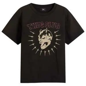 THUG CLUB Graphic Logo T-shirt - Black