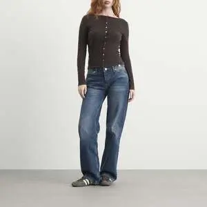 PEACHY DEN Goldie Wide Leg Jeans