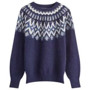 HOWLIN BY MORRISON Howlin' Future Fantasy Fair Isle Crew Knit - Denim