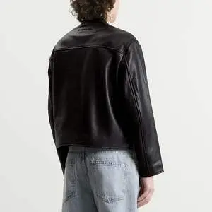 MKI MIYUKI ZOKU Cropped Leather Racer Jacket
