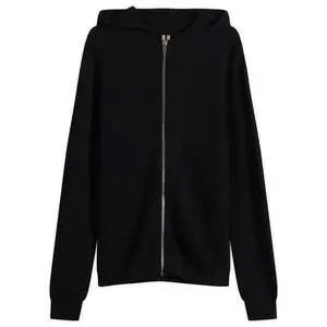 Rick Owens Zipped Hoodie - Black