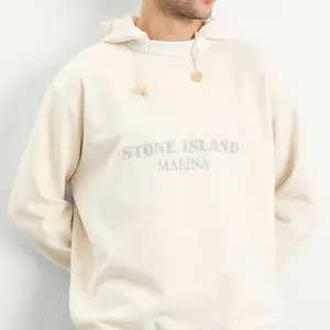 Stone Island Marina Garment Dyed Logo Hoodie