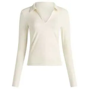 TALA Dayflex Polo Long Sleeve Top - Ivory