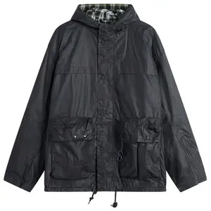 Barbour Heritage+ Modified Durham Wax Jacket - Navy