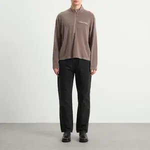 MKI MIYUKI ZOKU Towelling Quarter Zip Sweatshirt