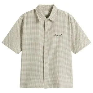 BOUND Gingham Cropped Shirt - Ecru
