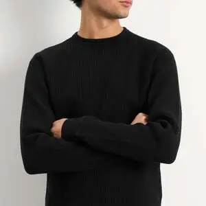 BEAMS Waffle Crew Neck Sweatshirt