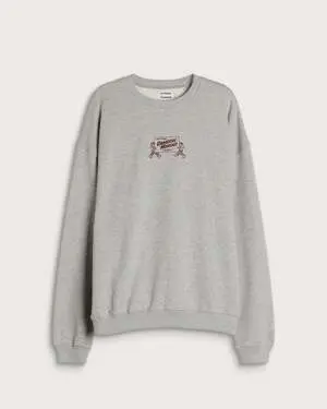 DAMSON MADDER Local Fixers Graphic Sweater Sweatshirt - Grey