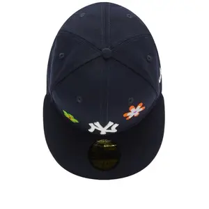 New Era Ny Yankees Floral 59fifty Fitted Cap - Black