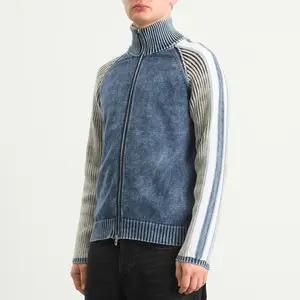 DIESEL® Indigo Knit Zip Cardigan