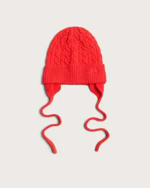 DAMSON MADDER Turn Up Tie Beanie - Red