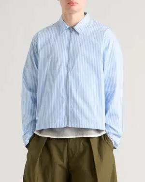 BEAMS Stripe Zip Shirt