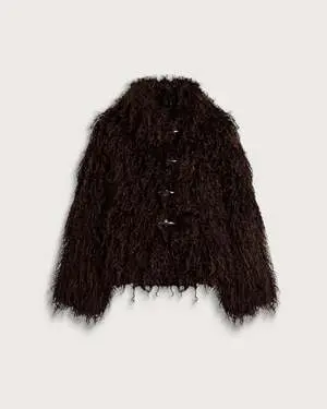PEACHY DEN Patti Faux Fur Coat Jacket