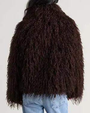 PEACHY DEN Patti Faux Fur Coat Jacket