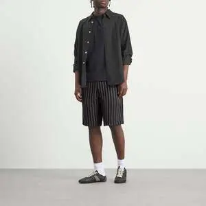 Dries Van Noten Stripe Cupro Shorts