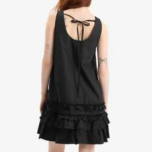 GANNI Cotton Poplin U-neck Mini Dress