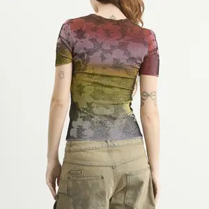 PAOLINA RUSSO Illusion Knit Cap Sleeve T-shirt