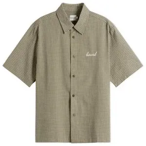 BOUND Gingham Cropped Shirt - Olive