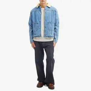 Drole De Monsieur Lined Denim Trucker Jacket