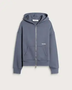 ABOUT:BLANK Box Zip Hoodie - Turbulence/ecru