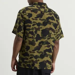 A BATHING APE 1st Camo Open Collar Shorts Sleeve Shirt
