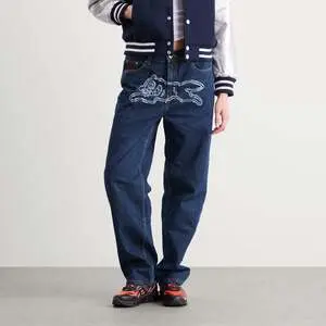 ICECREAM Applique Running Dog Denim Pants